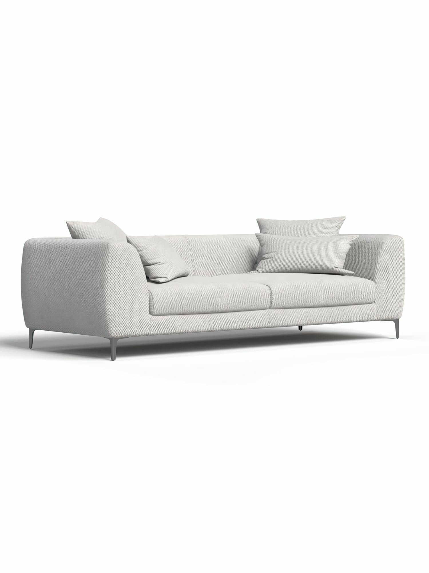 Диван прямой Manons Maison Elegant, Молочный шенил, 248х110х71 см