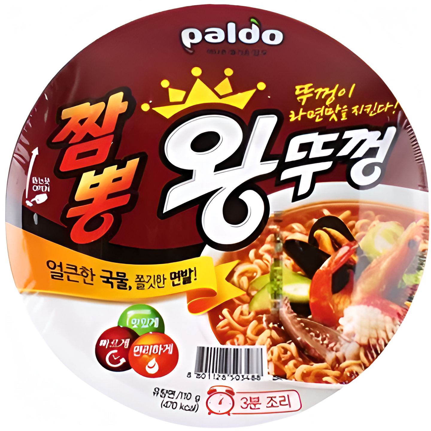 Лапша быстрого приготовления "Paldo Чампонг Вантуккон" со вкусом морепродуктов 110 г, Южная Корея