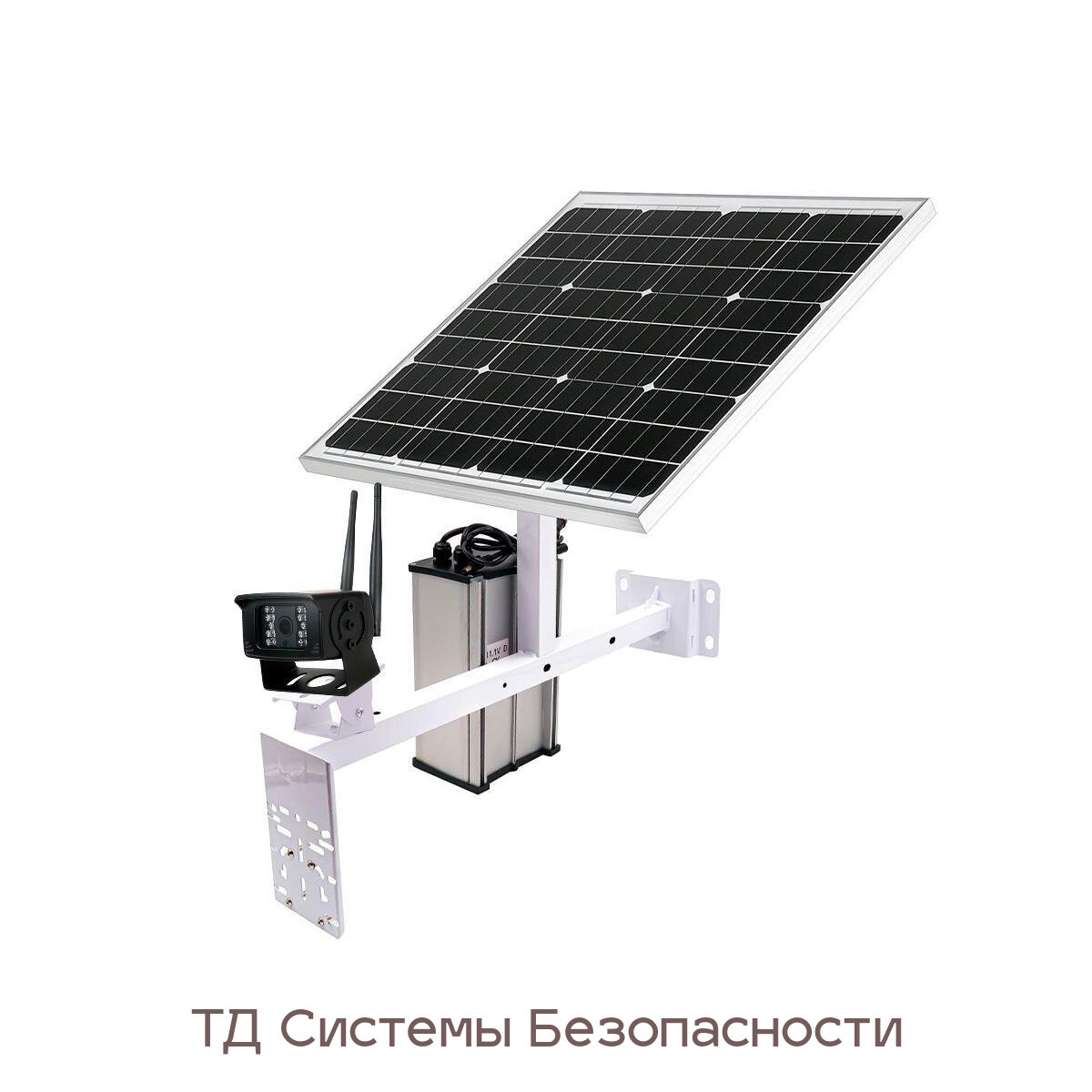 Комплект 3G/4G камеры видеонаблюдения на солнечных батареях СолярЛинк 60W-40AH(NC06G) (N7201EU). Емкость аккумулятора 40 А·ч, угол обзора 120°, запис