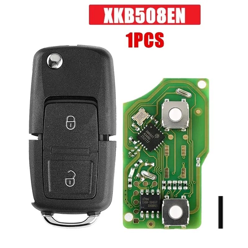 Для Xhorse XKB508EN проводной универсальный дистанционный ключ 2 кнопки для VVDI