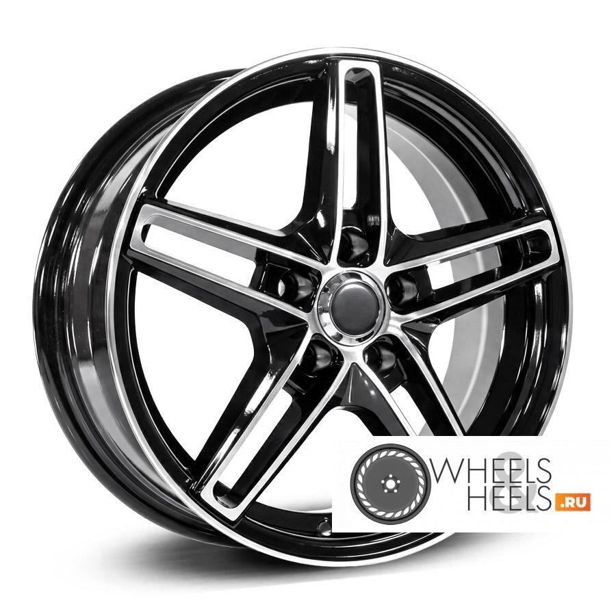 Диск автомобильный литой Megami MGM-17FF 18x7.5 5x110 et46 dia63.3 Черный с полированной лицевой поверхностью