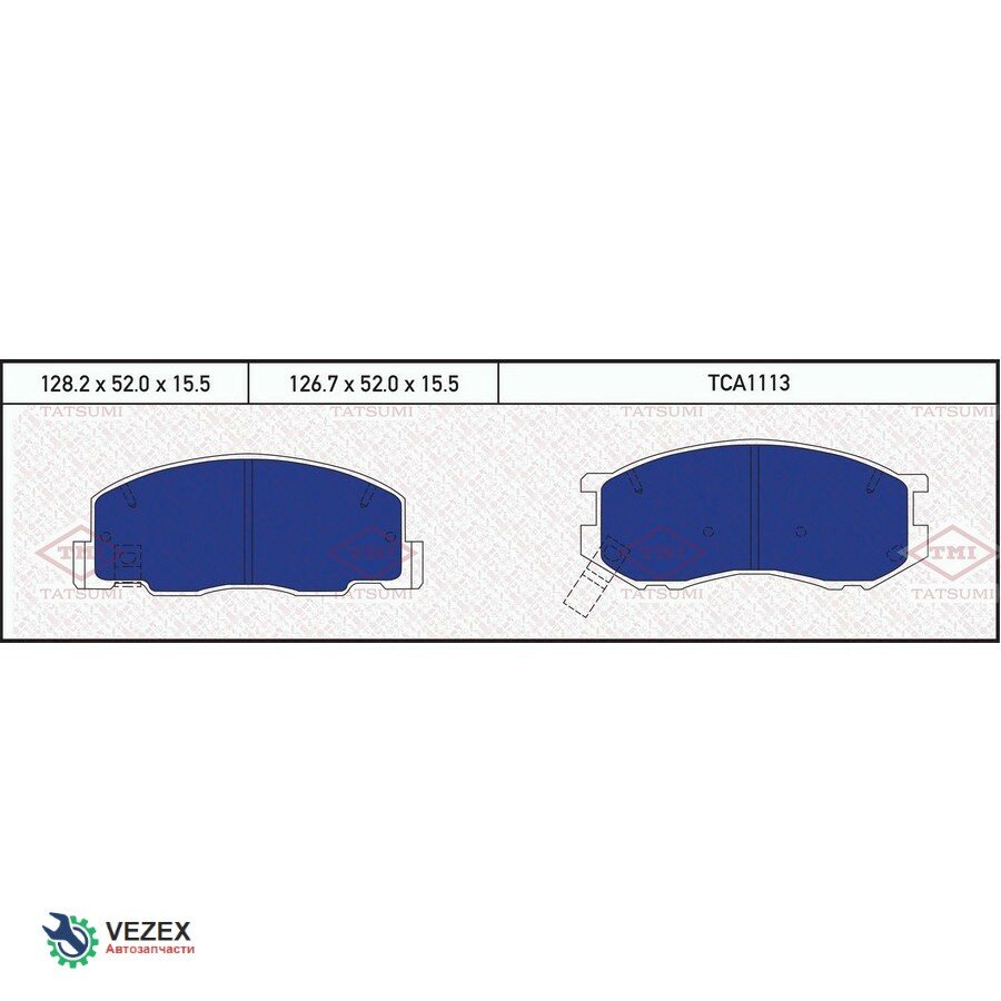 TATSUMI TCA1113 колодки дисковые п.\ Toyota Previa 2.4i & 4WD 97-00