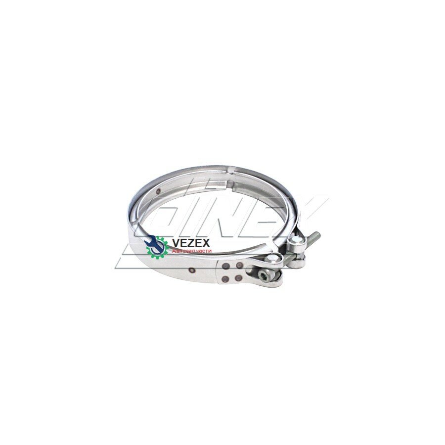 DINEX 78828 xомут глушителя! (нерж) Premium D=127/151 V-образный\ DAF F65/75/85/95/105CF/XF/IV