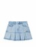 Юбка fingercroxx Pleated denim mini skirt, размер 44, Синий принт