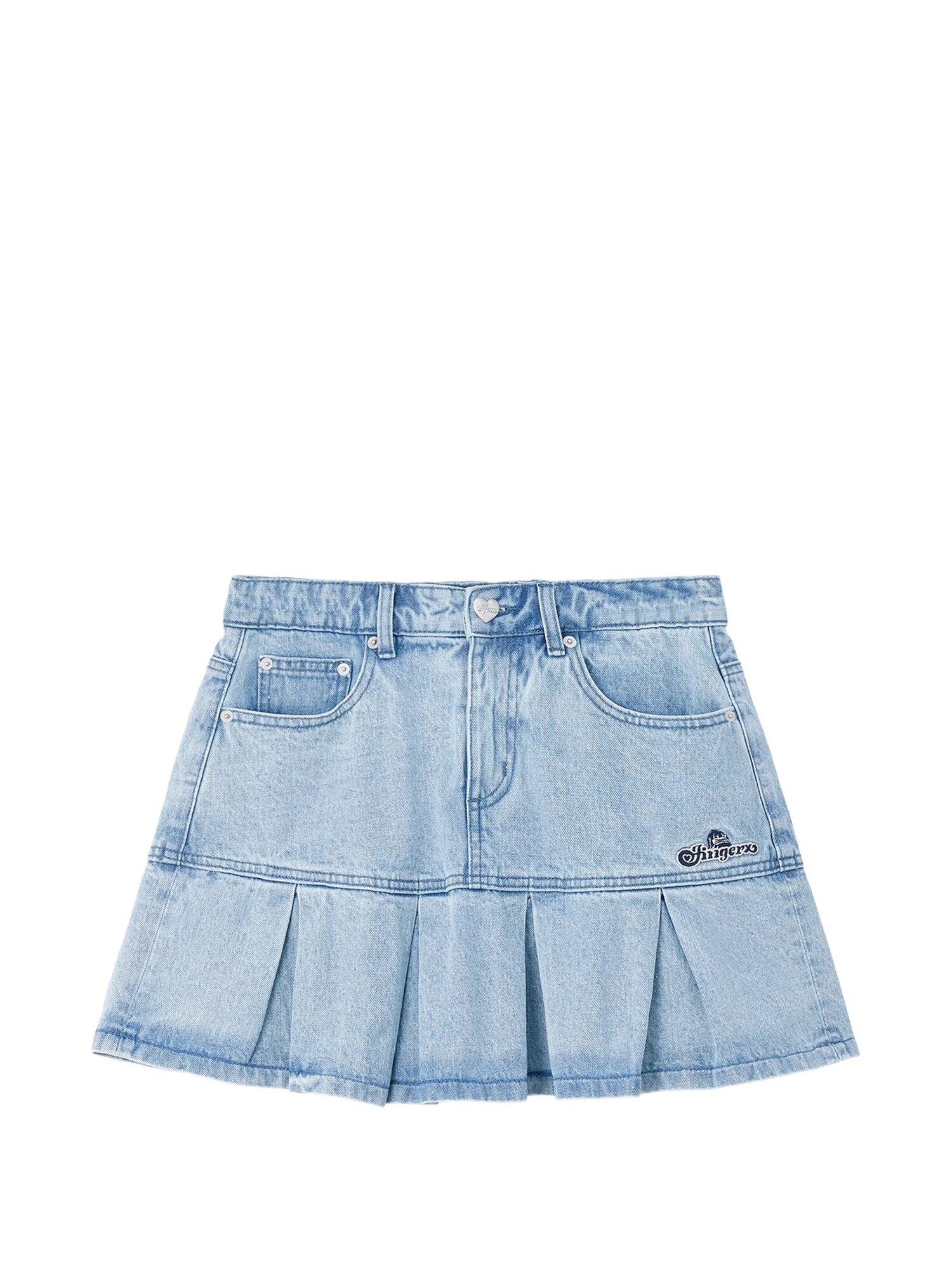 Юбка Pleated denim mini skirt