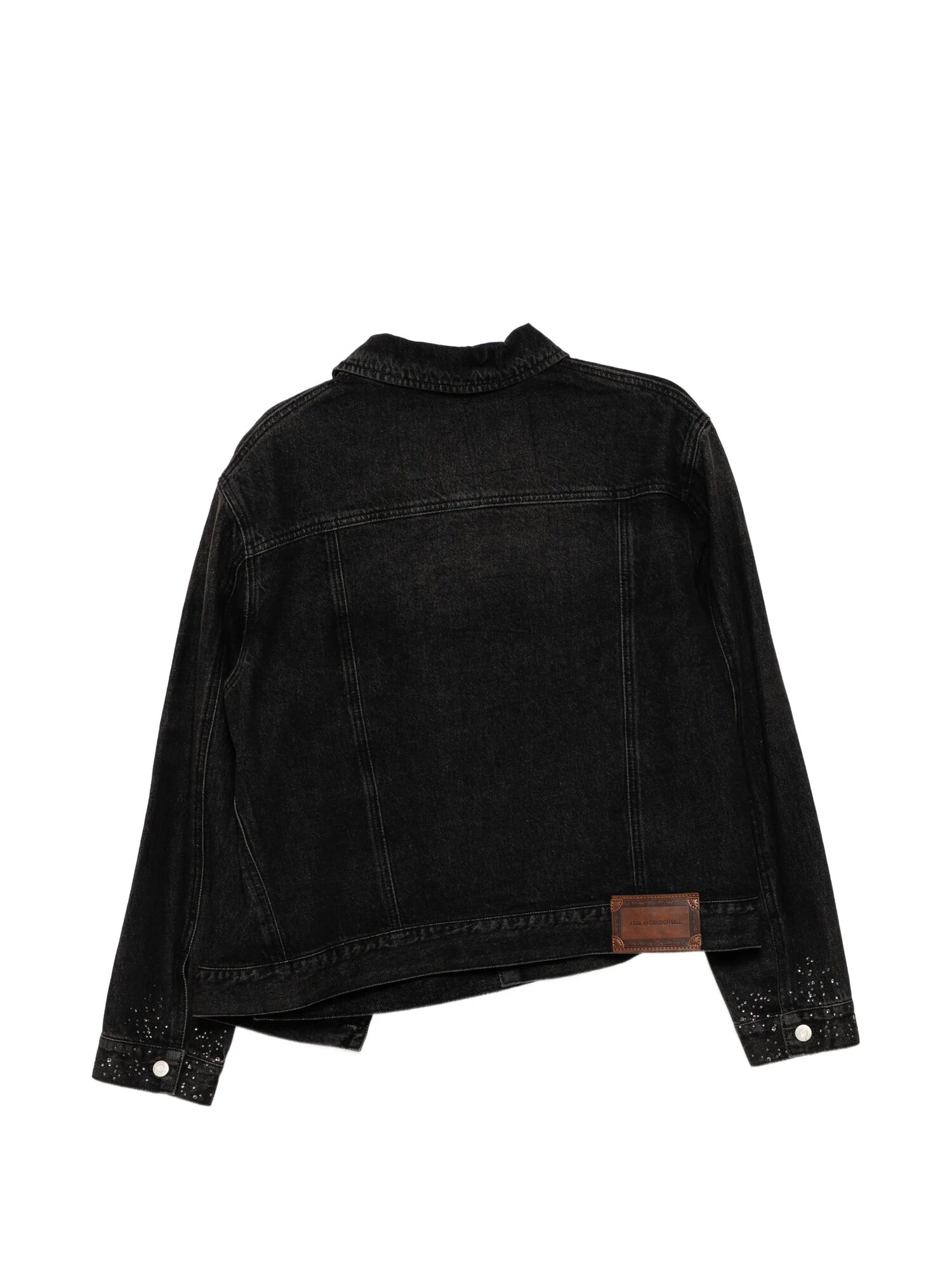 Куртка Andersson Bell Stud-embellished asymmetric denim jacket, размер 48 — фото 1
