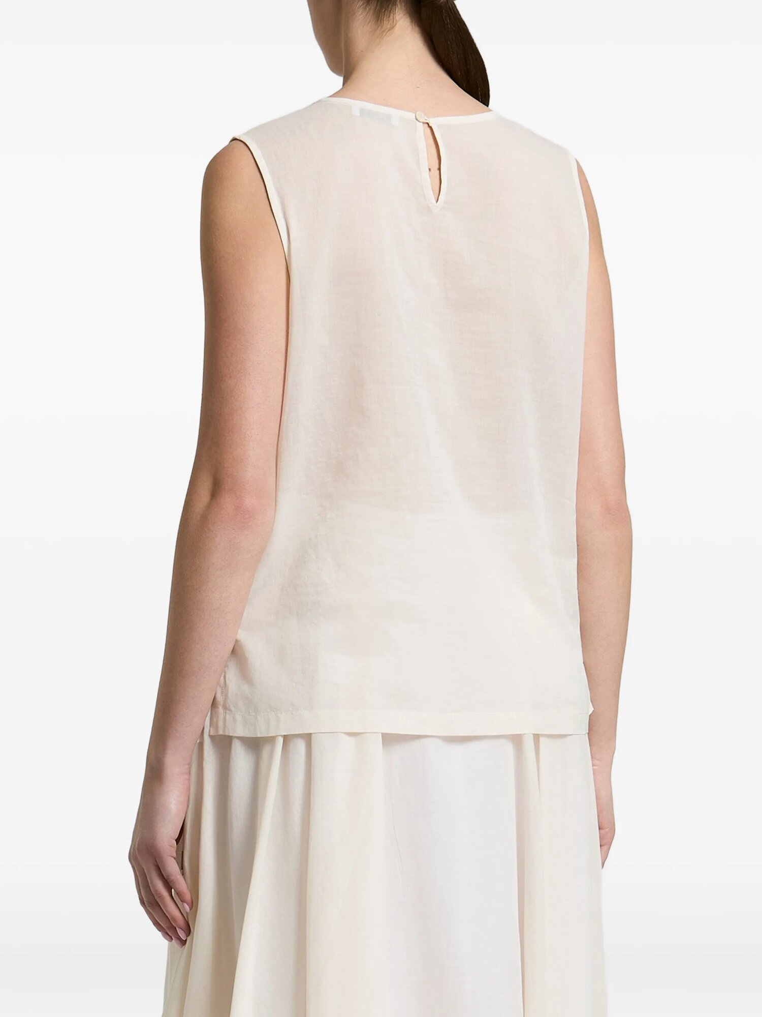 Топ PESERICO Drawstring-side layered-hem top, размер 46, разноцветный — фото 1