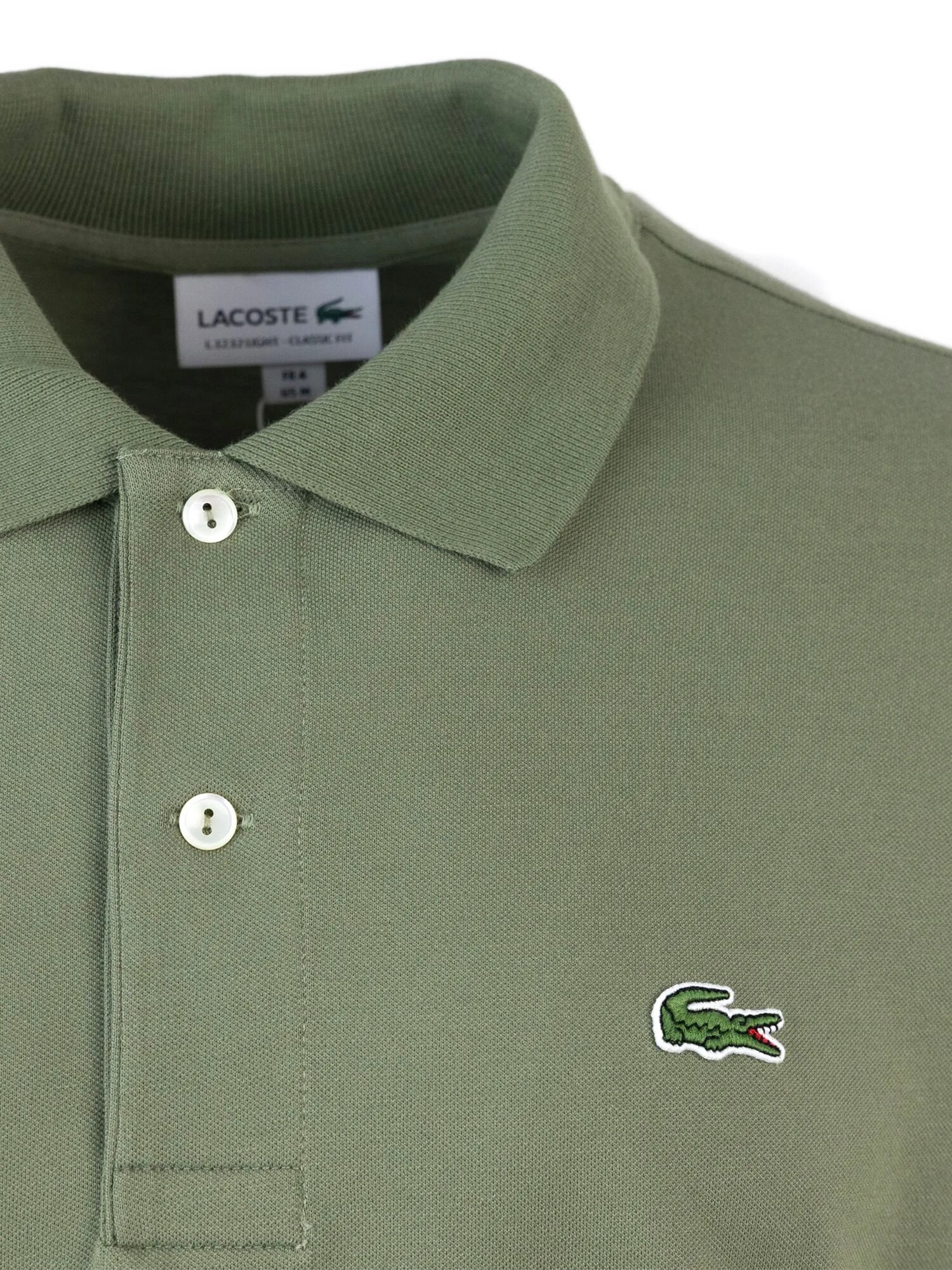 Рубашка LACOSTE Logo-patch polo shirt, размер 2XL, зеленый, — фото 1