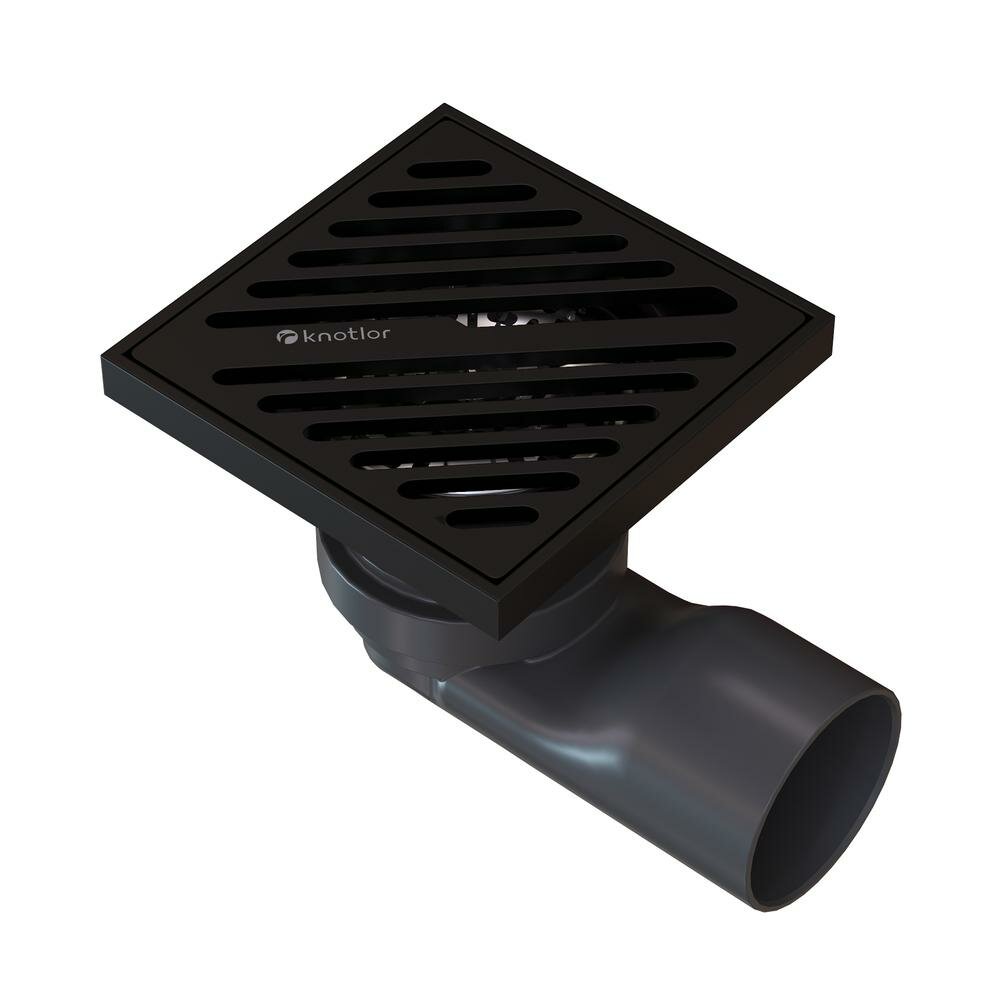 Душевой трап точечный Knotlor SDSL100BL, матовый черный