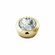 Топпинг на кольцо DYRBERG/KERN, Swarovski Zirconia, ширина 1.2 мм, белый