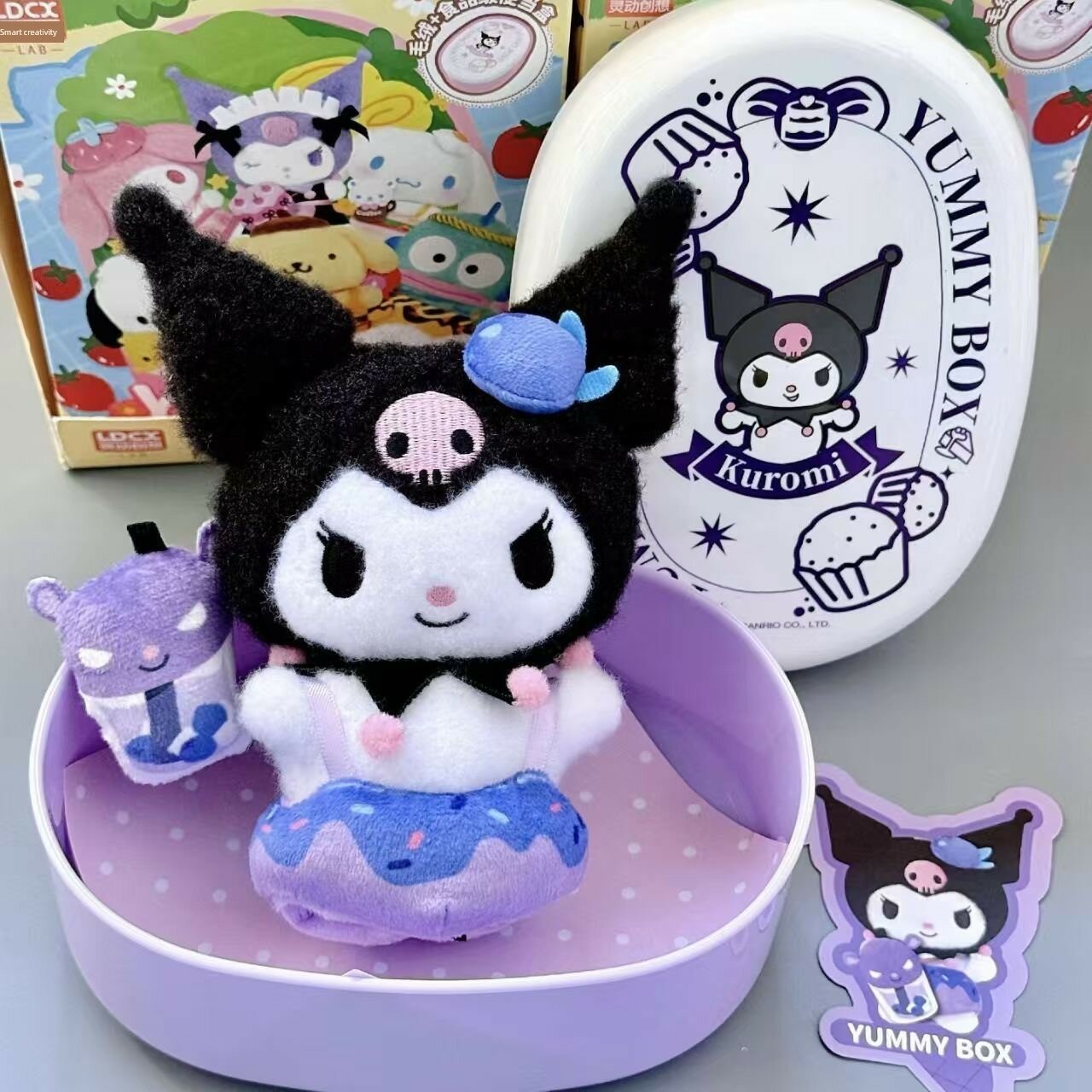 Официальный плюшевый ланч-бокс Smart Creation Sanrio Family Yummy Box (Куроми, Май Мелоди) Санрио Бенто Бокс - Куроми /