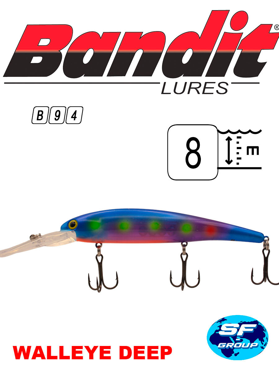 Воблер Bandit Deep Walley 12 см 17,5 гр заглубление 8м #B94