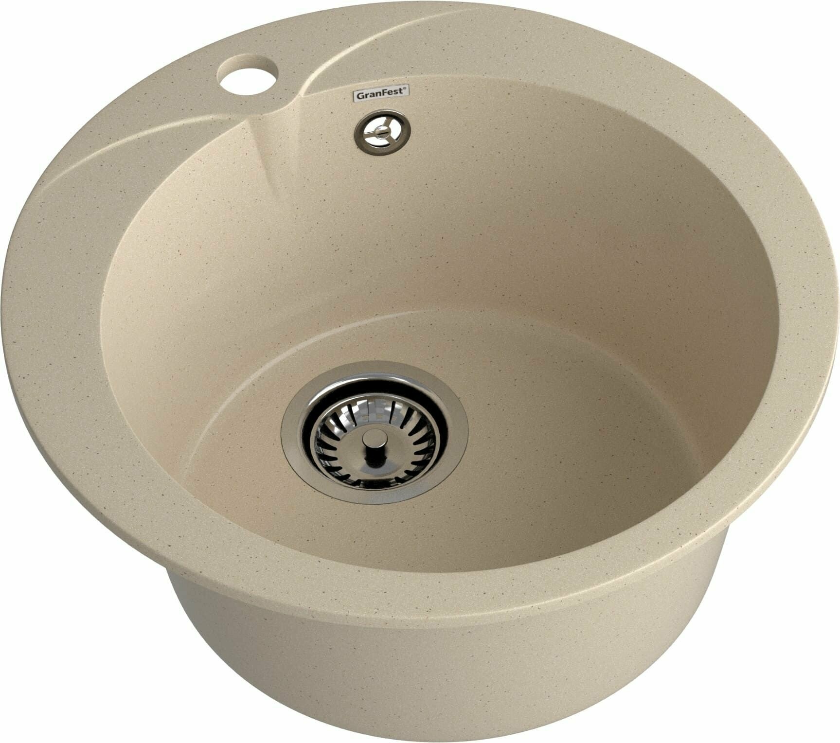 Кухонная мойка GranFest RONDO R-480 кашемир