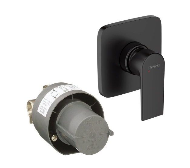 Смеситель для душа Hansgrohe Vernis Shape 71658670S (71658670+13620180) матовый черный