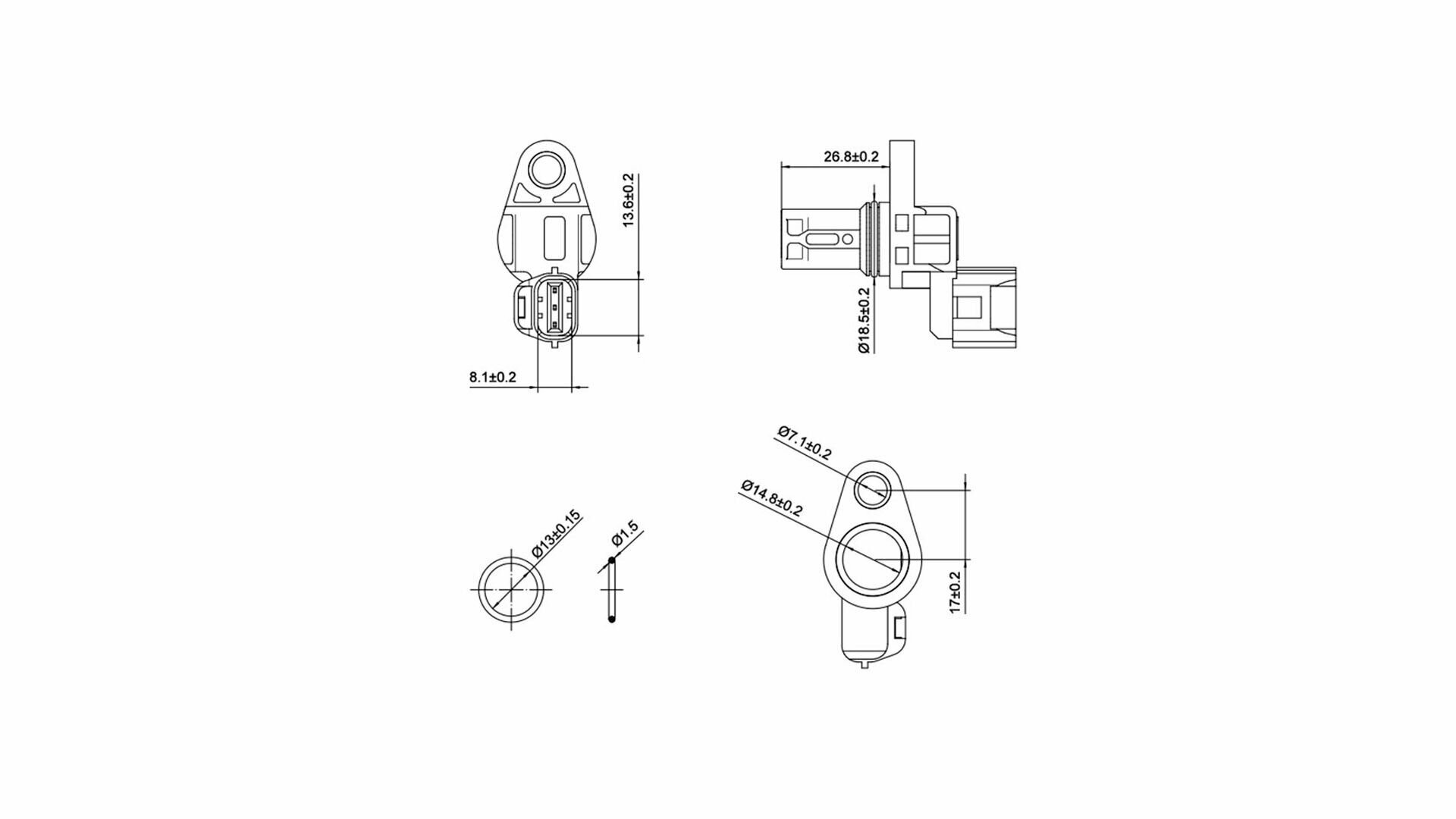 Датчик положения коленвала Suzuki Grand Vitara (FT, HT, JT, TE, TD) 98-, SX4 (EY, GY) 06-, Baleno 95-