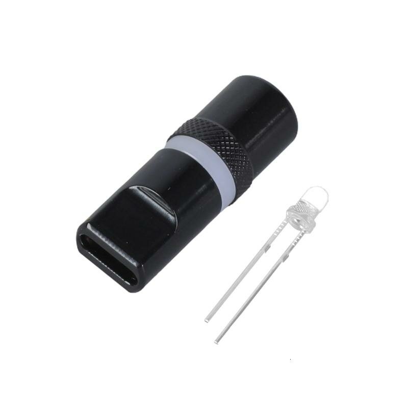 Коннектор Type-C с алюминиевым корпусом и LED-подсветкой, Черный