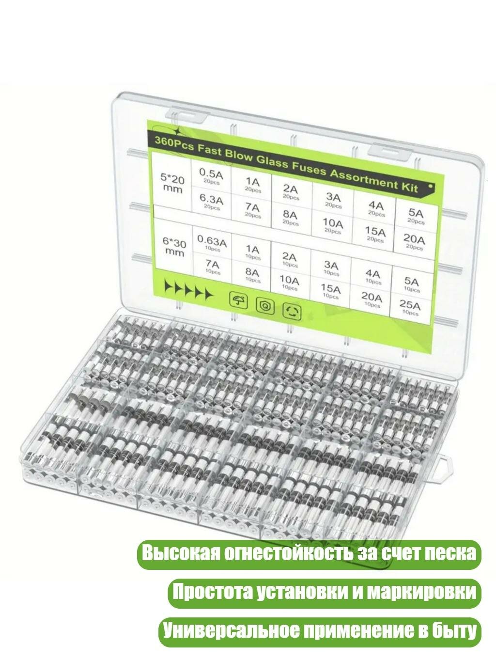 Смесительные стеклянные предохранители для бытовых приборов