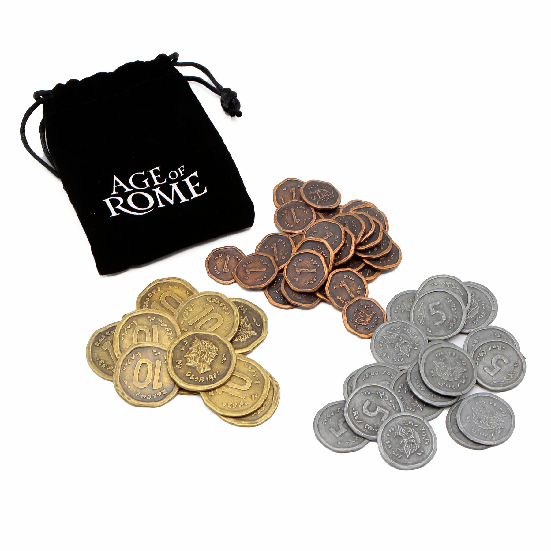 Металлические монеты Фабрика Игр для настольной игры Age of Rome Во Славу Рима