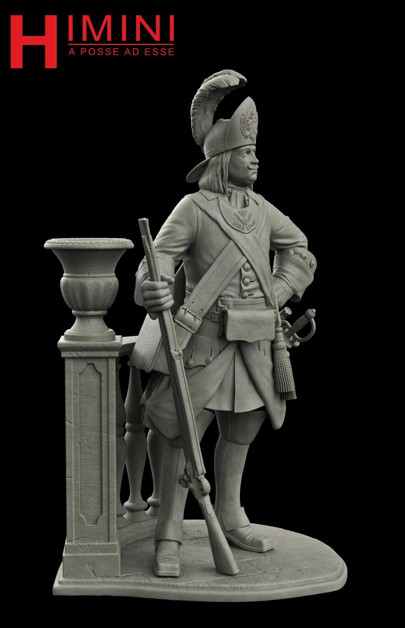 Офицер гренадерских рот Гвардейских полков 1712-18гг Фигурка (смола 60мм)