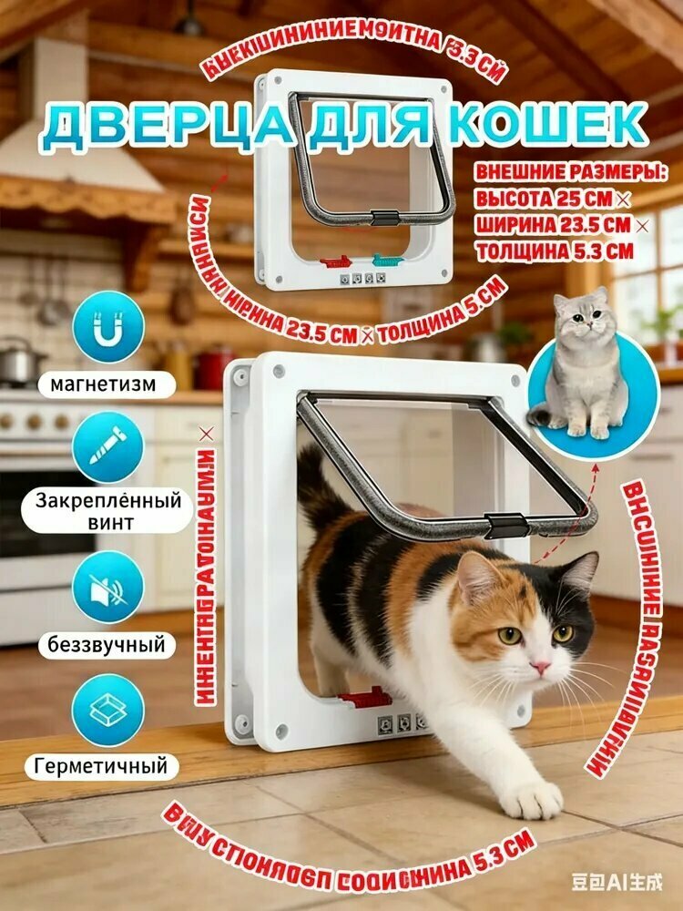 Дверца для кошек, котоход на дверь