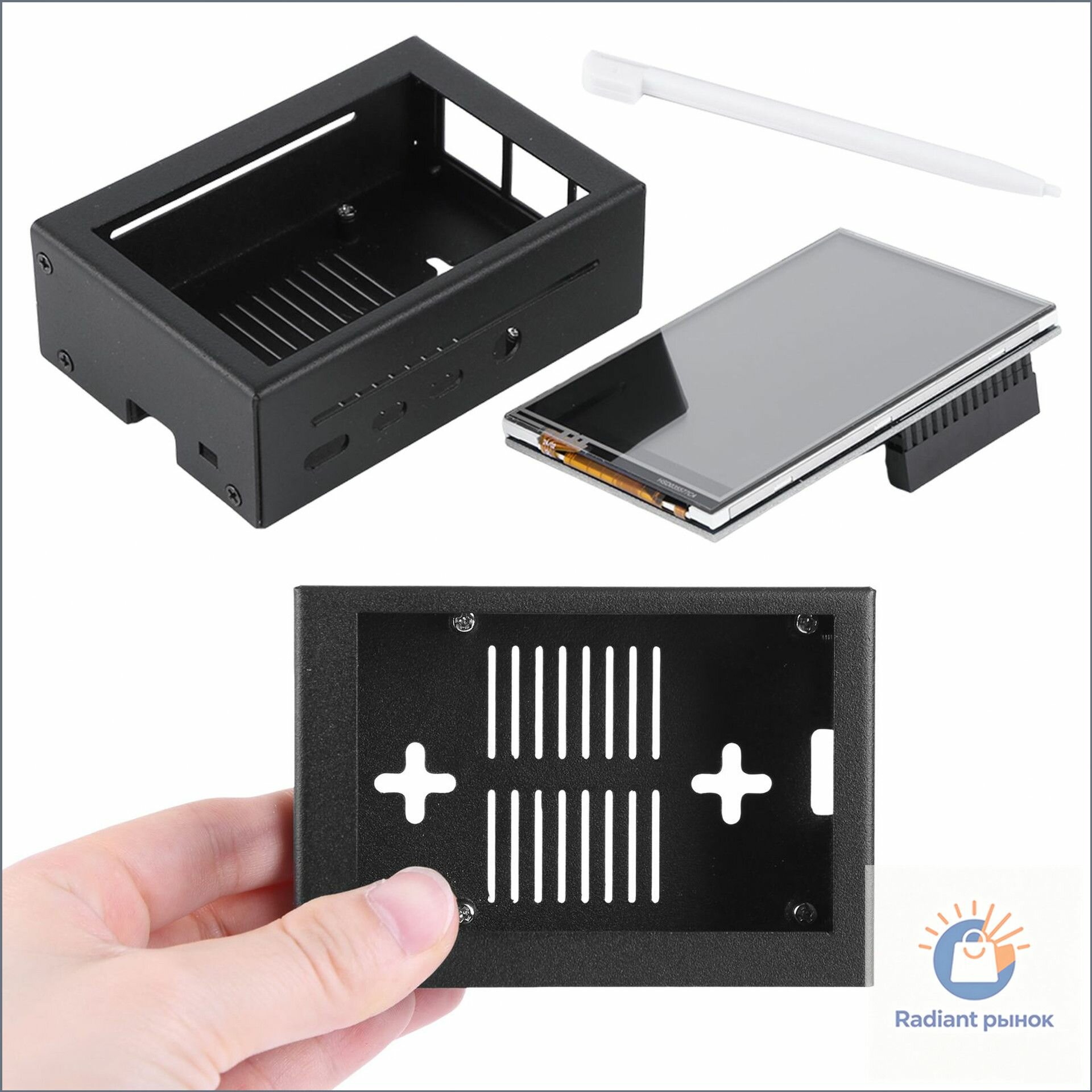 Планшет Raspberry Pi 4B с дисплеем 3,5 дюйма и металлическим корпусом2 ГБ/