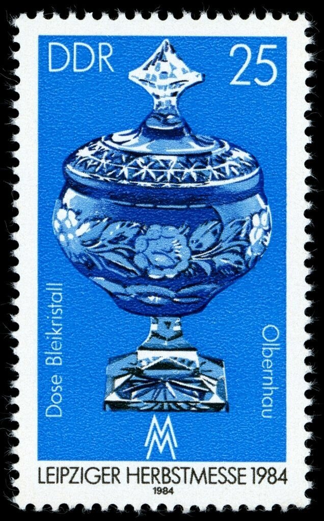 (1984-052) Марка Германия (ГДР) "Конфетница" Ярмарка, Лейпциг II