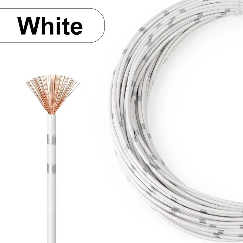 Автомобильные провода AVSS 5/10 м 14AWG Sq2.0mm, White, 5 meters