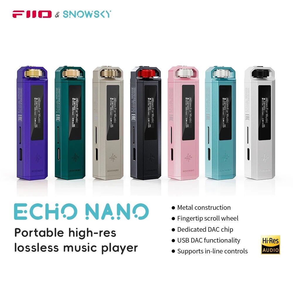 FiiO ECHO NANO MP3-плеер Фиолетовый, ECHO NANO Purple