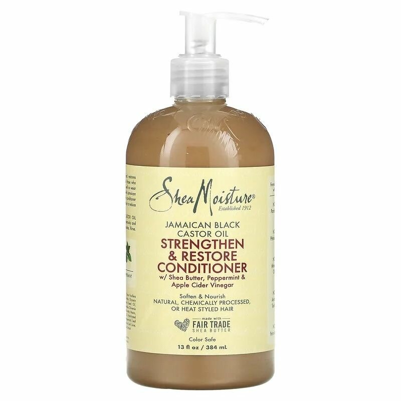 SheaMoisture, ямайское черное касторовое масло, укрепляющий и восстанавливающий кондиционер, 384 мл