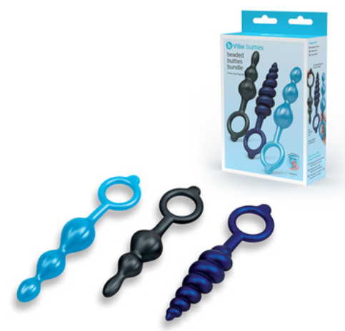 78967 b-vibe Beaded Butties Bundle. Набор анальных стимуляторов из силикона