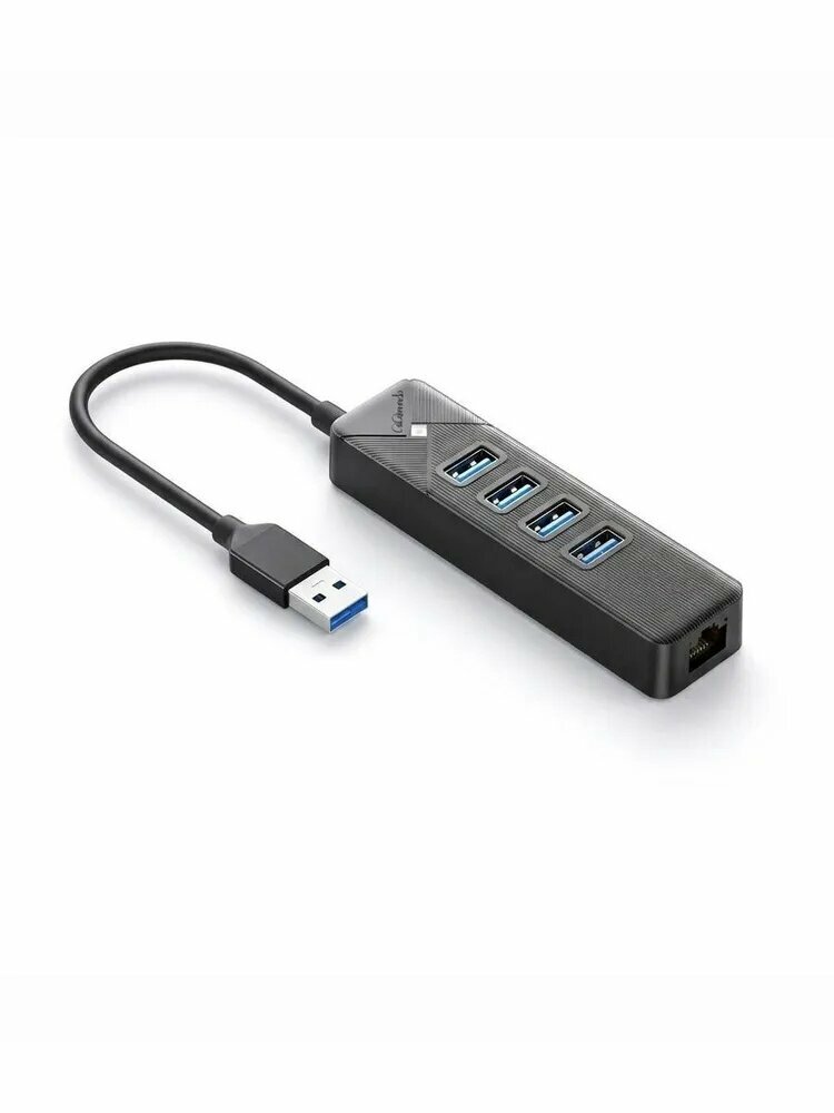 4-в-1 USB-концентратор с 3 портами USB 3.0 и 1 портом RJ45, скорость передачи данных до 5 Гбит/с, для ноутбуков, планшетов и других устройств