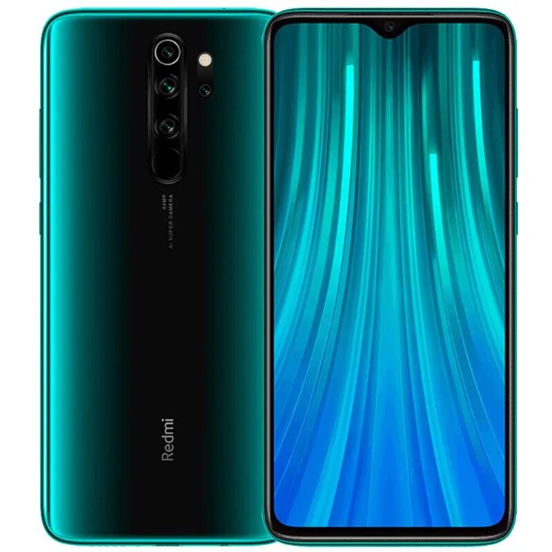 Redmi Смартфон Оригинальный Redmi Note 8 Pro NFC Android смартфон 2 сим-карты глобальная версия 4G смартфон Global 6/64 ГБ, Nano-SIM, темно-зеленый