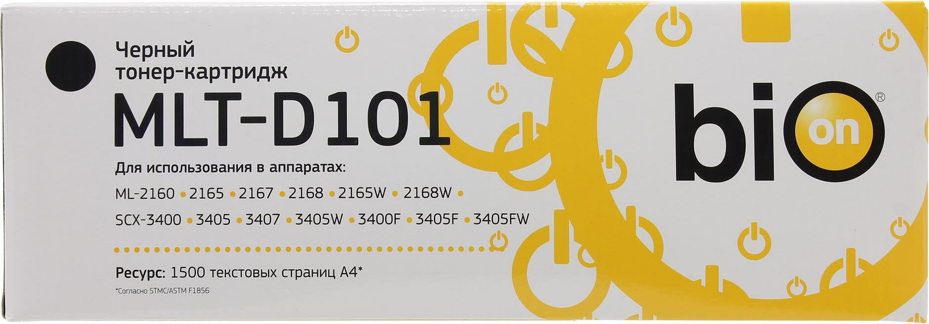 Картридж Bion BCR-MLT-D101S для Samsung (ML-2160/2165/2167/2168/2165W/2168W, SCX-3400/3400F/3405/340