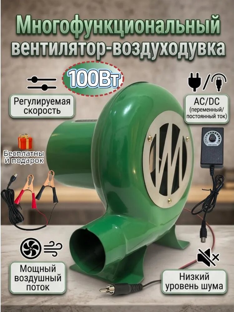 Вентилятор для угольного котла, 100 Вт с регулируемой скоростью, питание 12 В/220 В, подходит для домов, вилл и кемпингов.