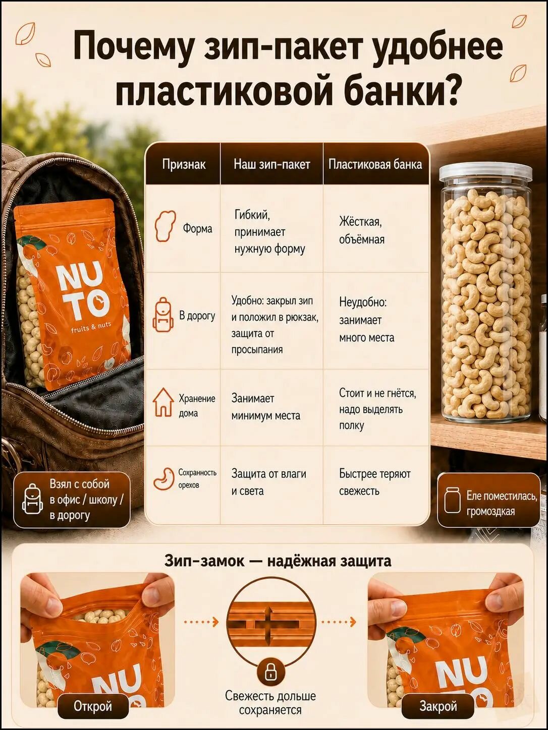 Кешью сырой 1кг NUTO — фото 1