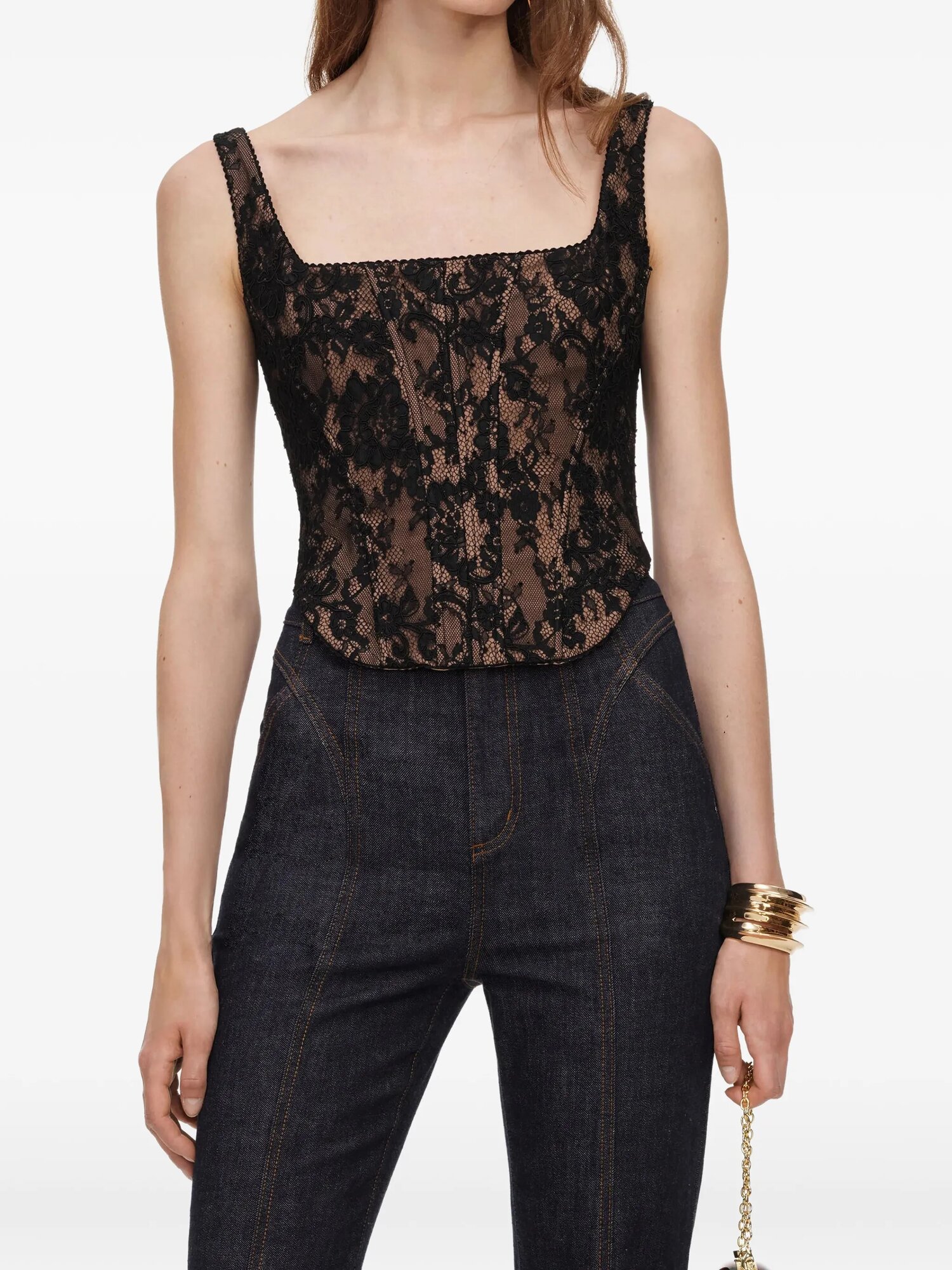Топ Black lace corset top