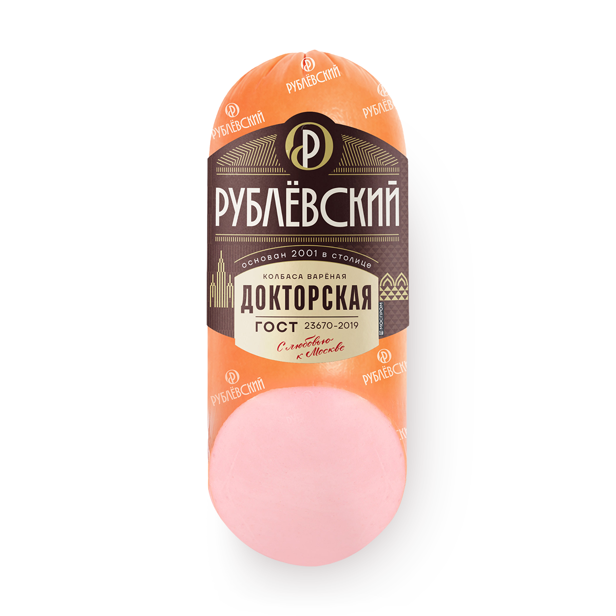 Колбаса "Рублёвский" Докторская, варёная, вакуумная упаковка, 400 г