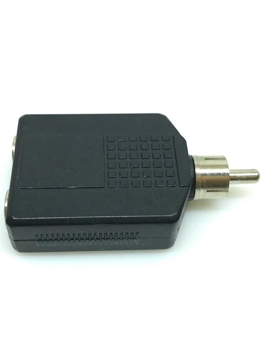 Переходник 2х6,3 мм гнезда - RCA штекер (2 шт.)