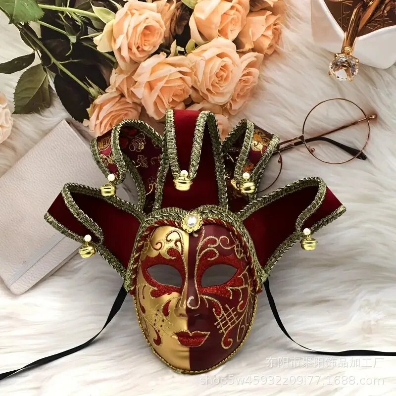 Венецианская маска Red, красная