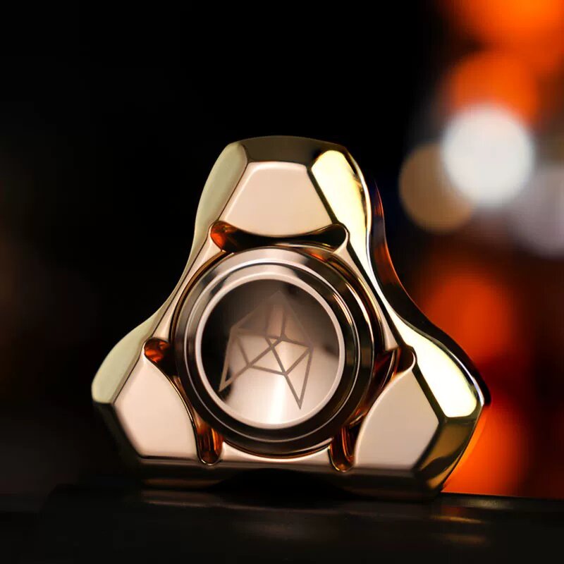 Linghu Series 1 Fidget Spinner Нержавеющая сталь Золотой цвет Включает инструмент для разборки Запасные подшипники