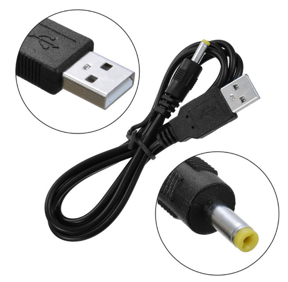 Кабель питания USB-A x DC 4.0 x 1.7мм. -1.0м. Cable (0233) (черный)