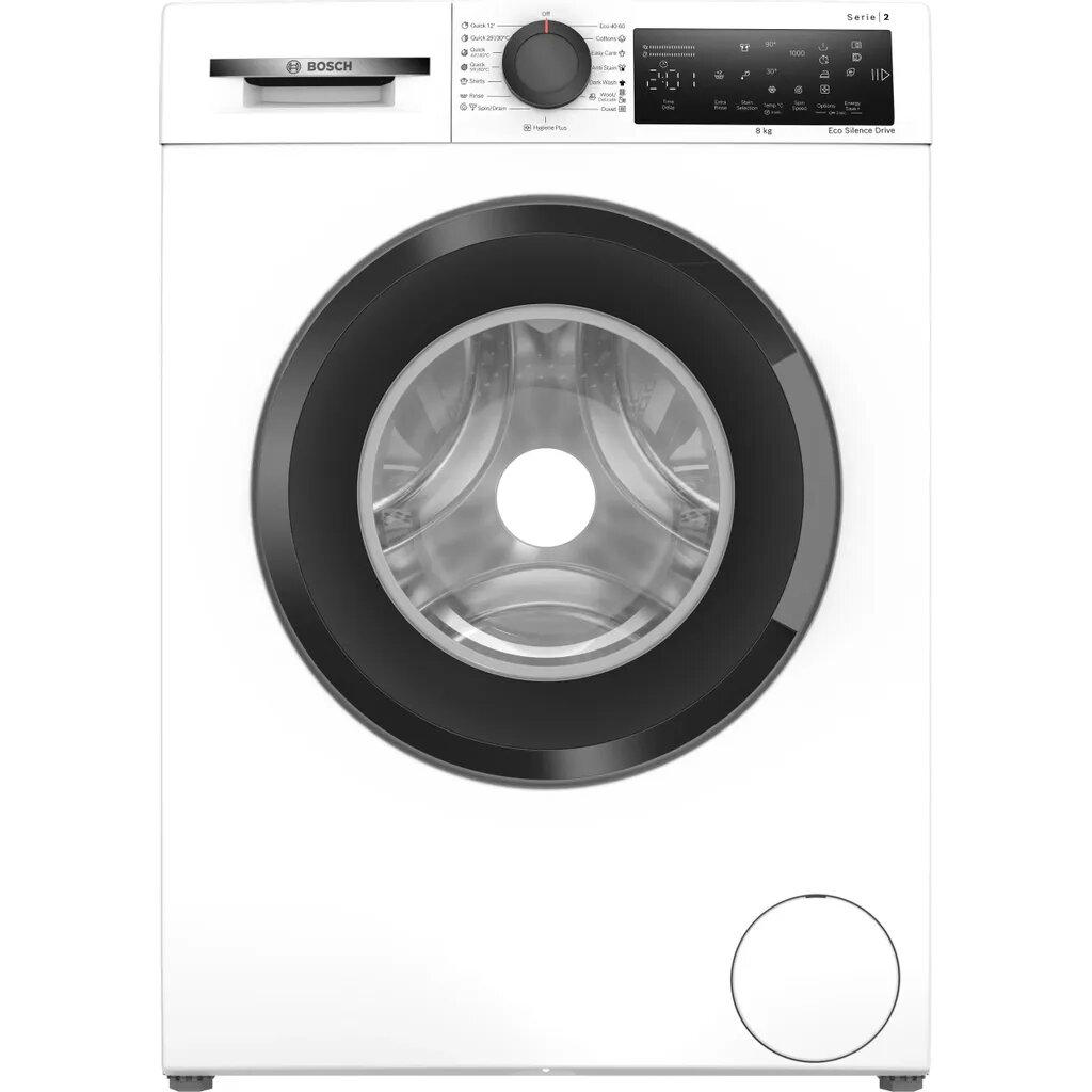 Стиральная машина Bosch Serie 2 WLZ24210ME, с фронтальной загрузкой, 8кг, 1200об/мин, с английской панелью управления