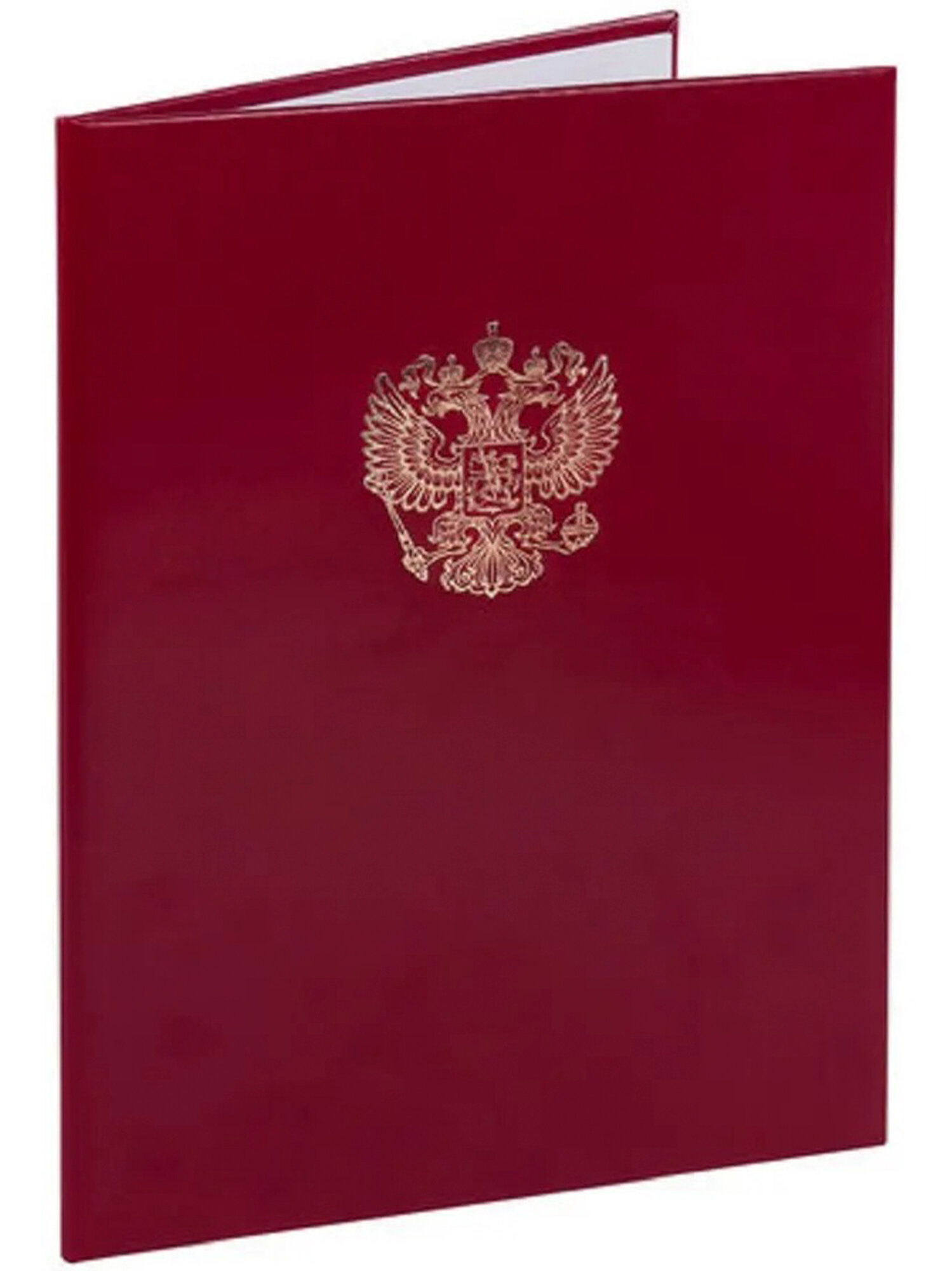 Папка адресная с гербом РФ, цвет красный, 210 х 297 мм