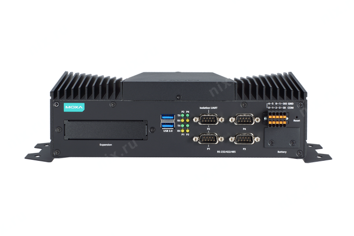 Микрокомпьютер MOXA V2406C-KL1-CT-T x86 Computers. Intel 7th Celeron 3965U. 2GbE,4COM,6DI/2DO, HDMI/VGA, mSATA, Dual 2.5" — фото 1