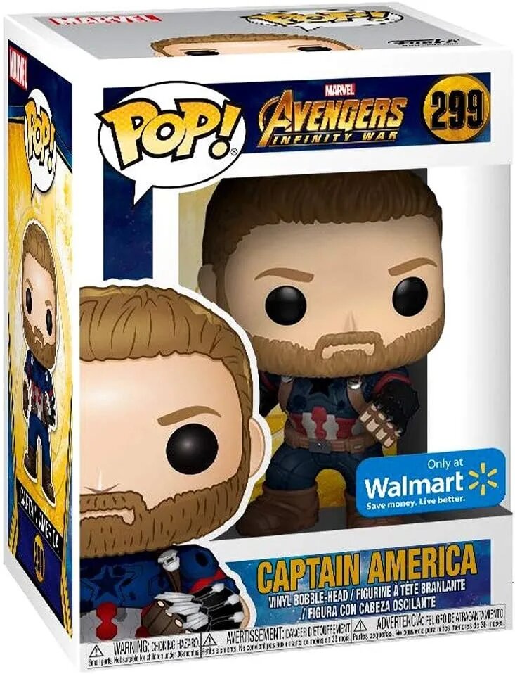 Фигурка Funko Pop! Avengers Infinity War Captain America (Стикер Walmart) — фото 1