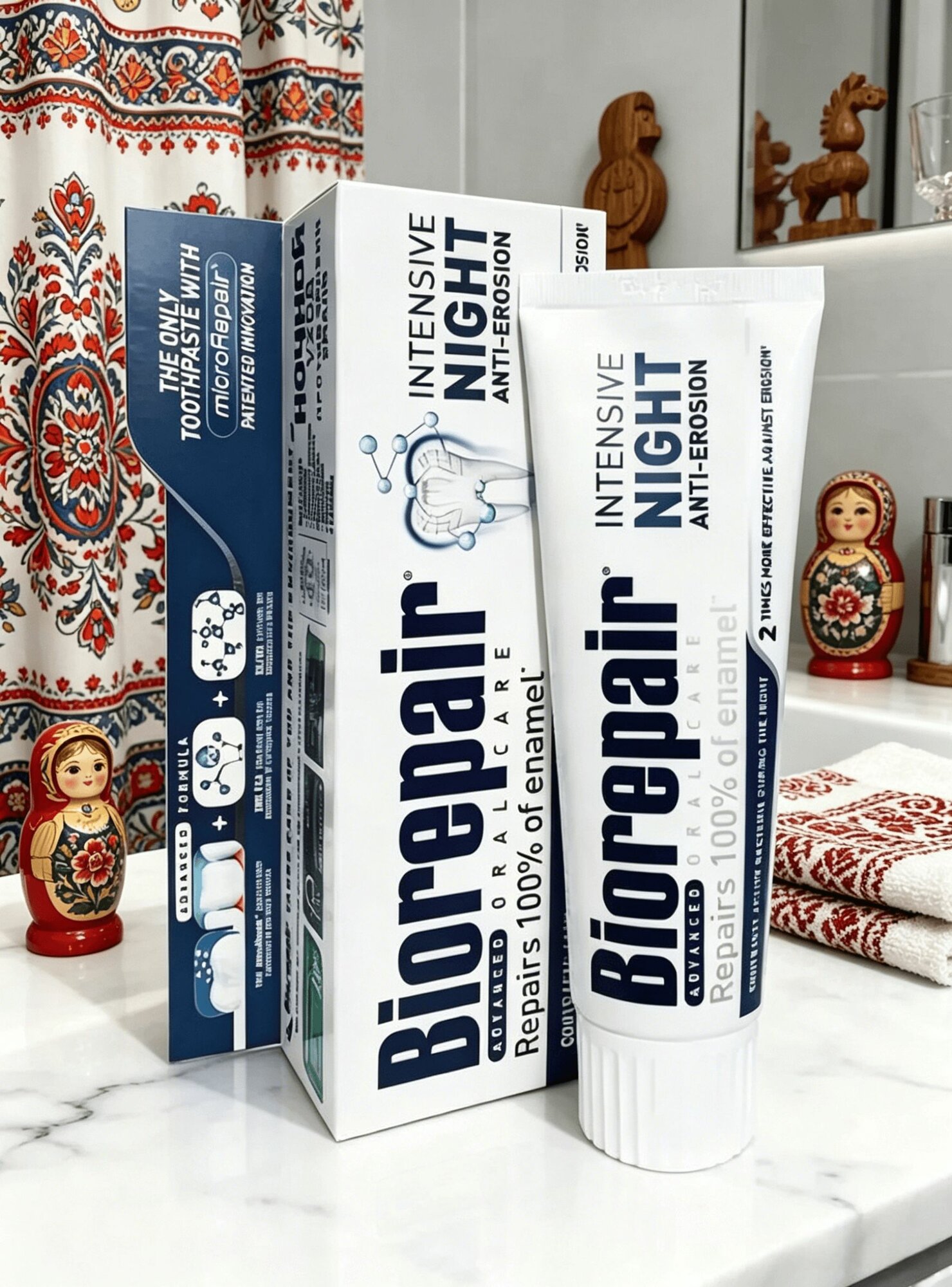 Biorepair Зубная паста Total Protective Repair Комплексная Защита, без фтора, 75 мл, 2 шт.