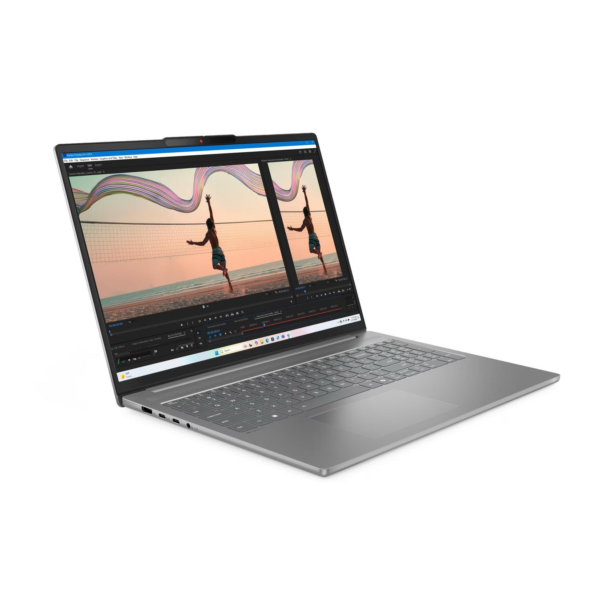Ноутбук Lenovo IdeaPad Slim 5 16AHP10 серый 16" 2.8K, OLED, Ryzen 7 8845HS 32GB/SSD 512GB Radeon 780M Win 11pro
