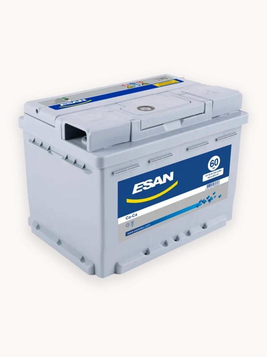Аккумулятор стартерный ESAN SMF S L2 060 10B13 12V 60Ah (12В 60Ач) L2 560А обратная полярность 241х175х190 для AUDI, BMW Mercedes, Opel, Skoda, Volkswagen