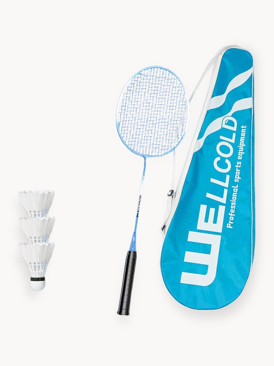 Набор для бадминтона, 2 ракетки и 3 волана, легкий и прочный