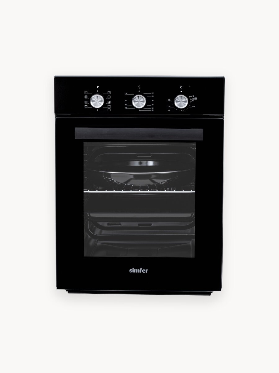 Духовой шкаф электрический встраиваемый Simfer 45см, 9 режимов, 49л, конвекция, гриль, таймер, 5 ЛЕТ гарантия, турция